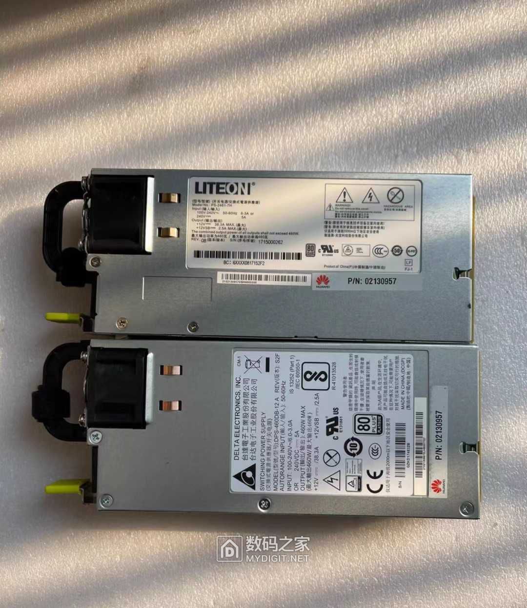 空载3.2W 华为 12V 38A静音小电源 460W 35元一块 包邮！收到货，好评，返现5元 - 数码值得买 数码之家